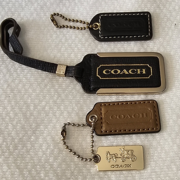 Coach | Accessories | Coach 4pc Leather Goltone Hang Tags | Poshmark
